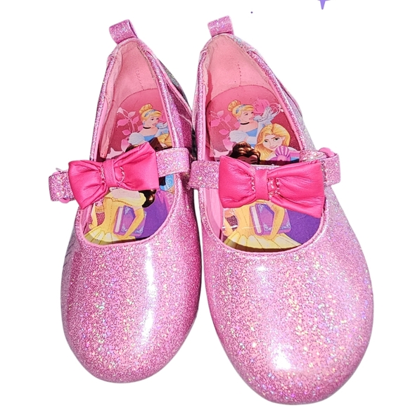 Disney | Shoes | Disney Princess Pink Glitter Shoes | Poshmark